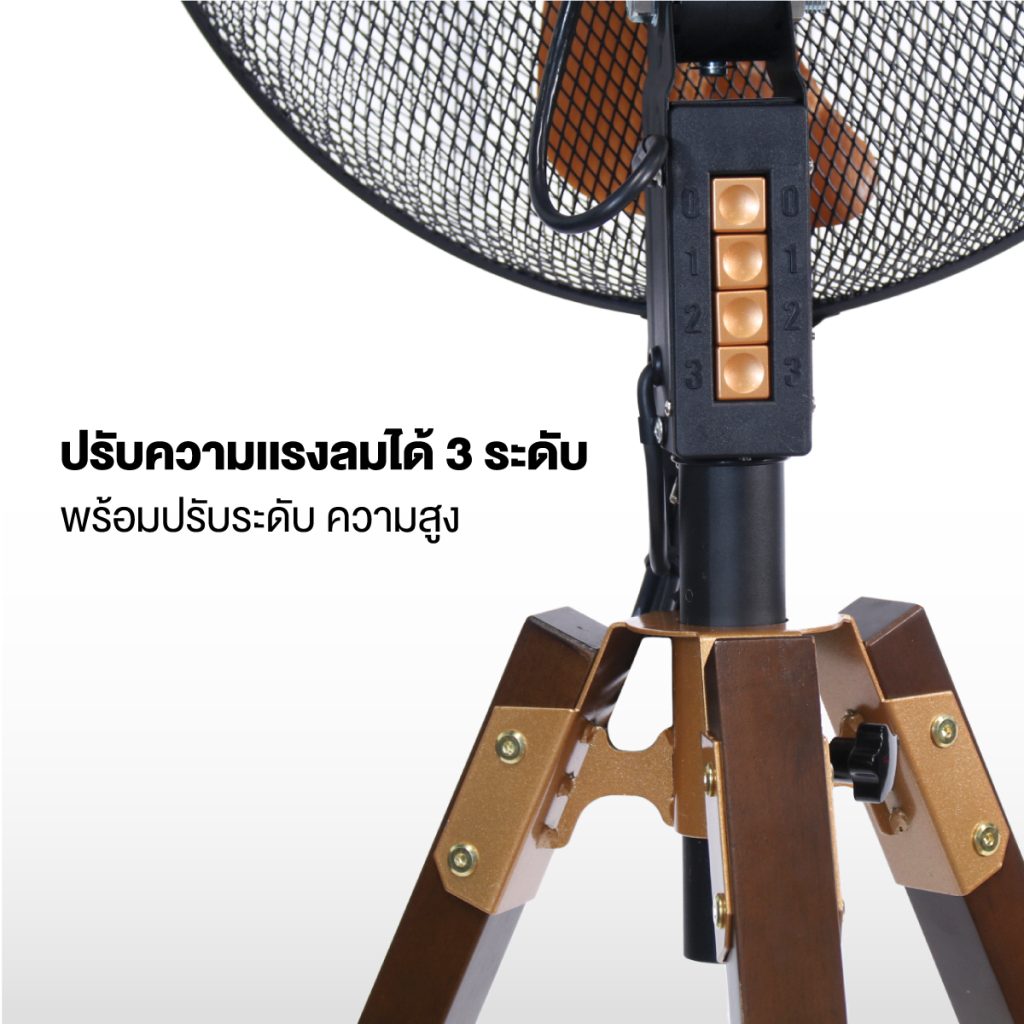 Venz เวนซ์ พัดลมไม้แท้ รุ่น Pixel Classic 18 นิ้ว ตั้งพื้น - Venz Style